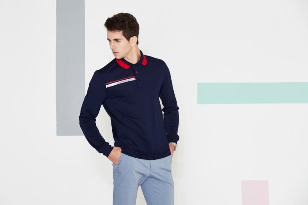 [그렉노먼] 남성 긴팔 카라 티셔츠 (네이비)_HMG17-TS101- 이랜드몰