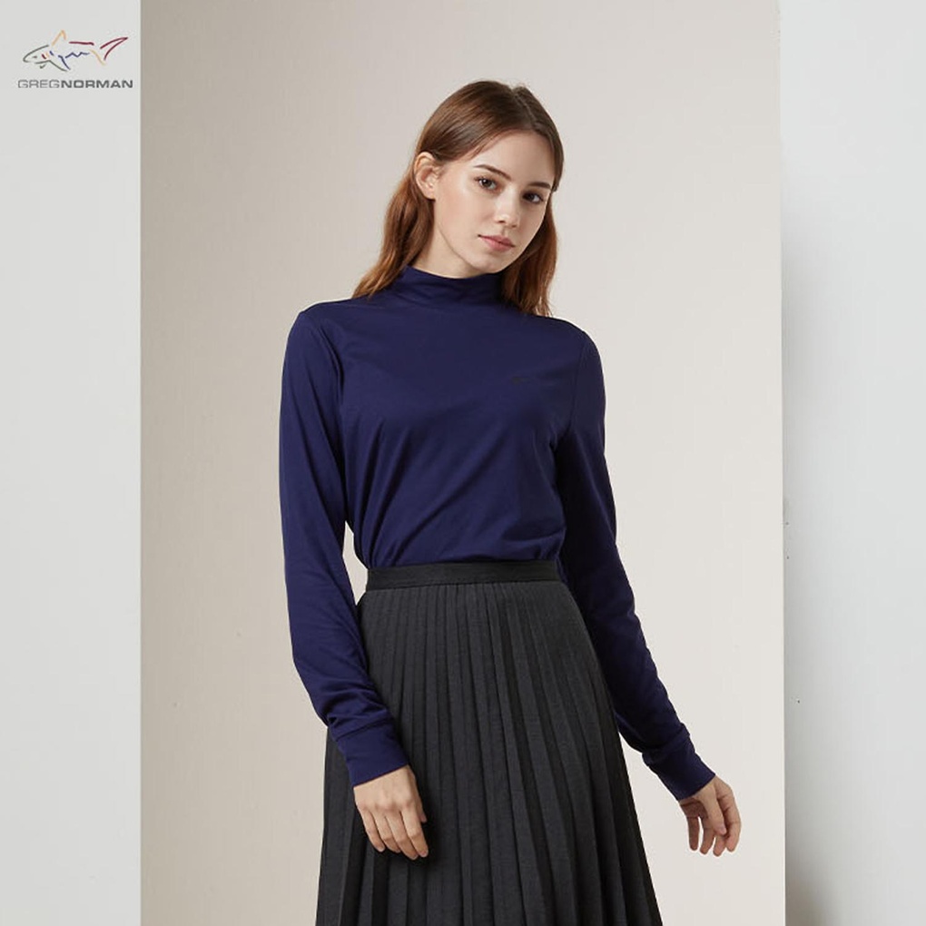 그렉노먼 여성 싱글오가닉 기모티셔츠 (네이비)_HWG20-TS301- 이랜드몰