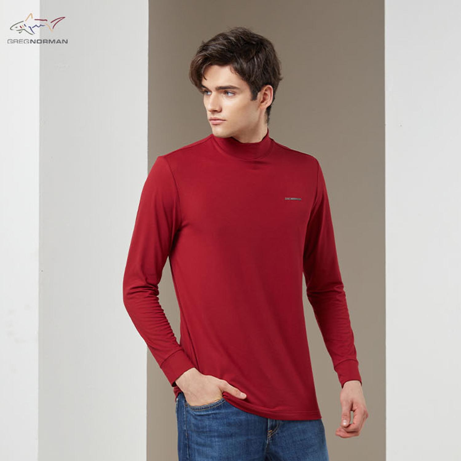 그렉노먼 남성 싱글오가닉 기모티셔츠 (버건디)_HMG20-TS302- 이랜드몰