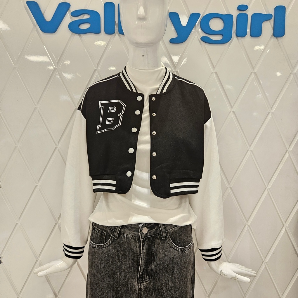밸리걸 B로고크롭야구점퍼자켓 481220_NC평택점- 이랜드몰