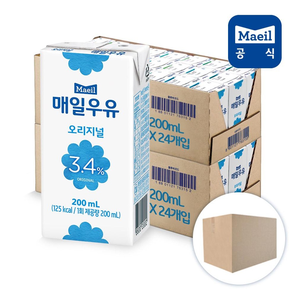 [매일유업] 매일우유 멸균 오리지널 200ml 48팩 흰우유- 이랜드몰