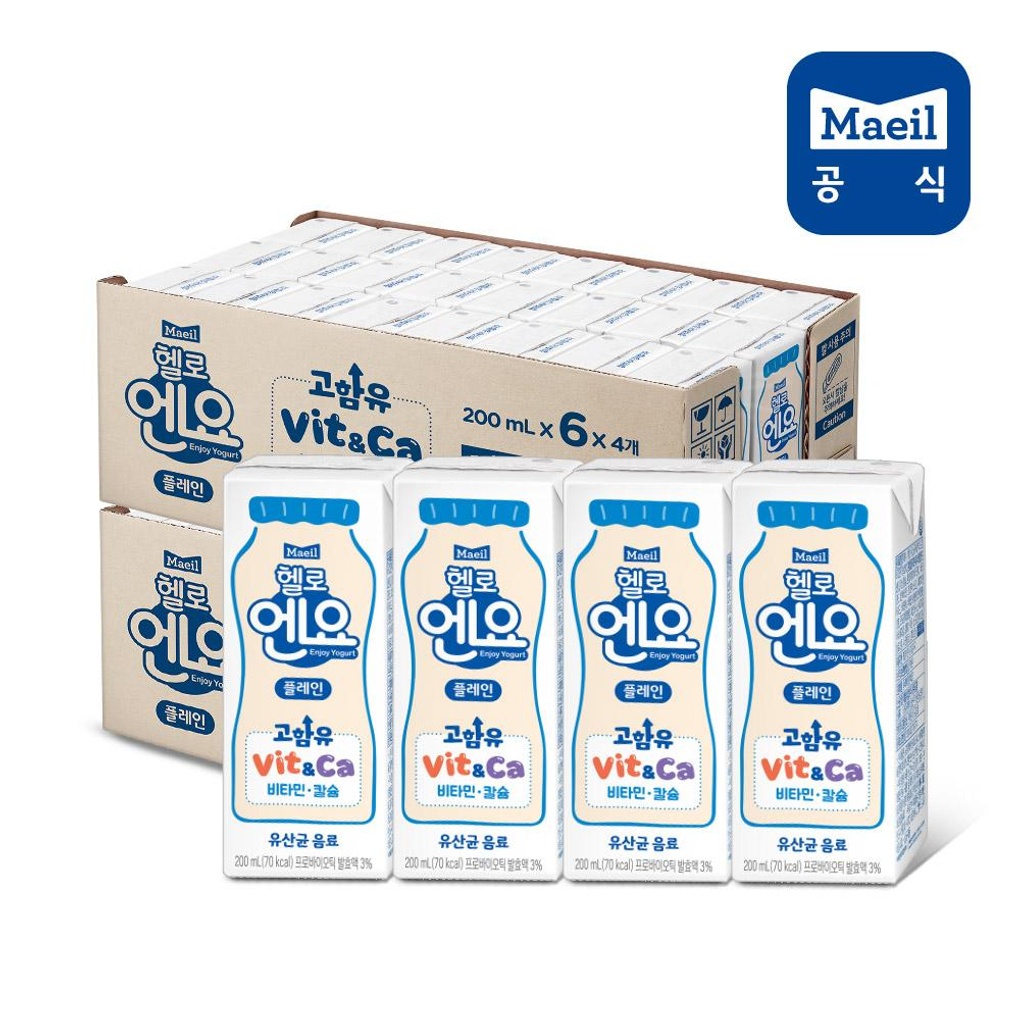 매일 헬로엔요 플레인 200ml 48팩/음료/음료수- 이랜드몰