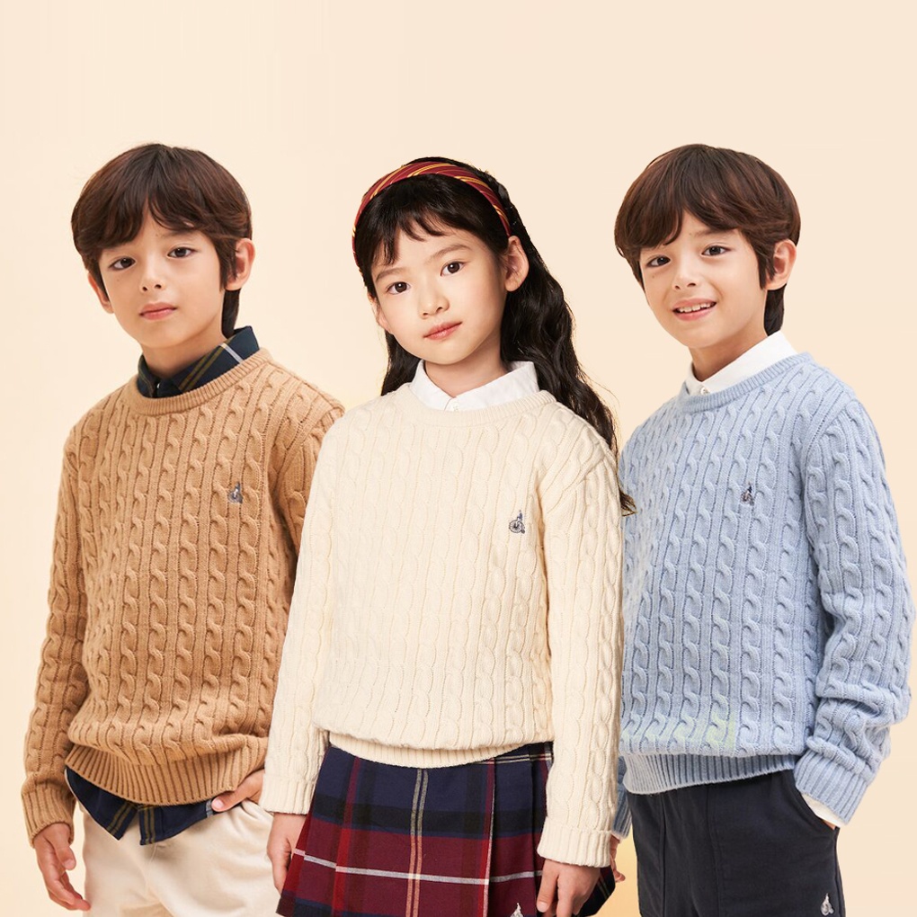 [BEANPOLE KIDS] 23FW [Essential] 케이블 풀오버 니트 (4종 택1- KIDIKIDI