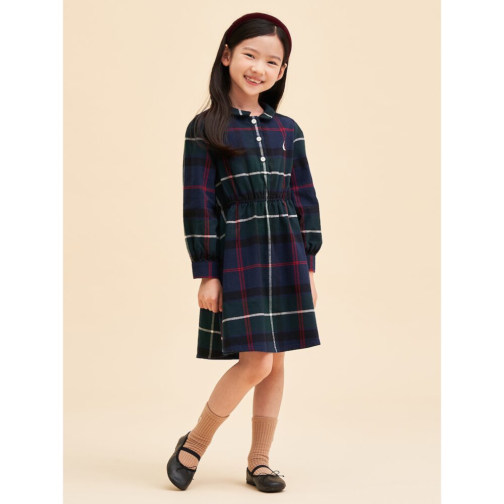 [BEANPOLE KIDS] 체크 원피스 그린 (BI3871GE1M)- 이랜드몰