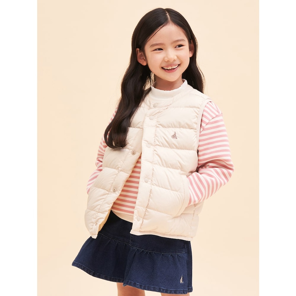 [BEANPOLE KIDS] 덕다운 리버서블 한줌 경량 베스트 베이지 (BI3736U02- KIDIKIDI