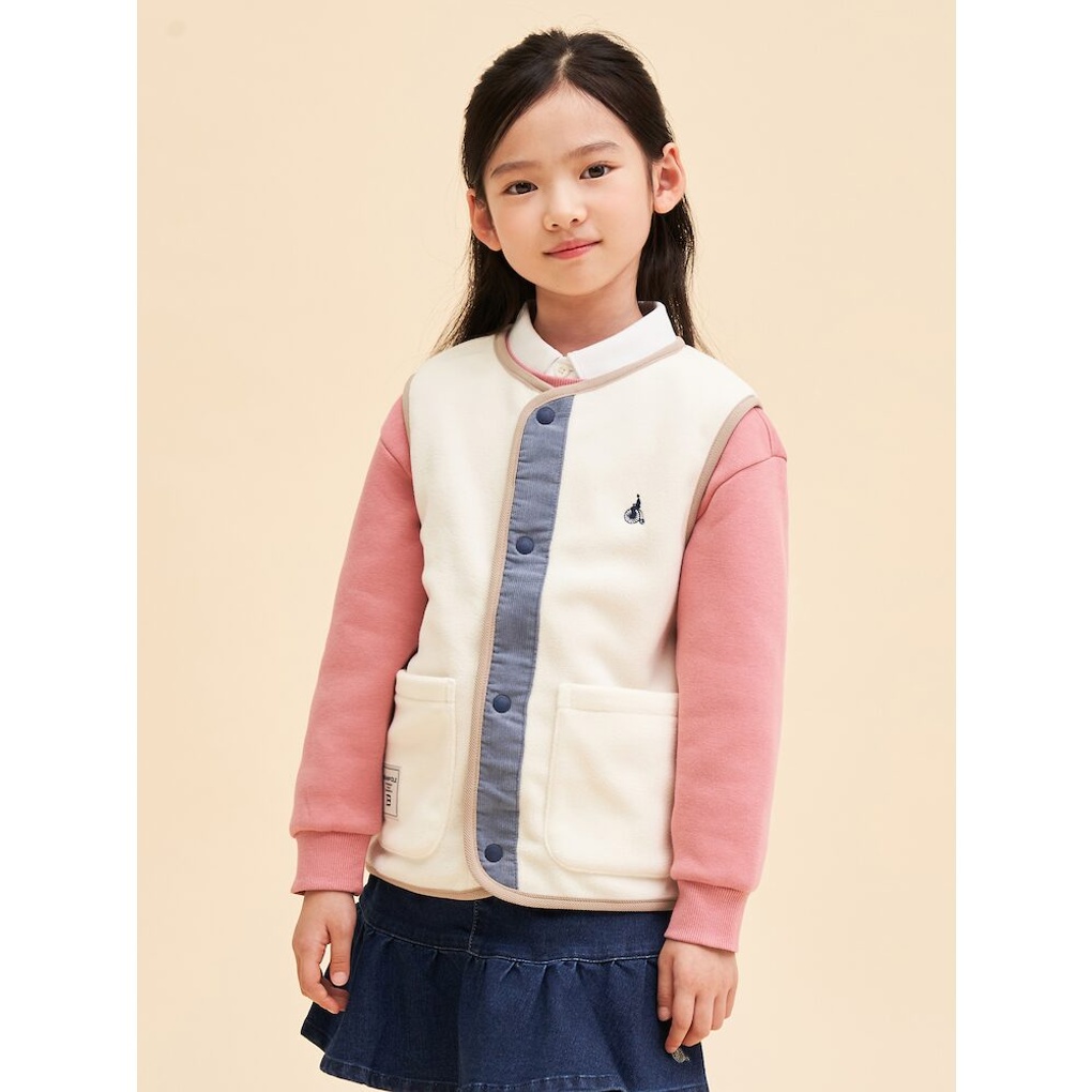 [BEANPOLE KIDS] 플리스 베스트 아이보리 (BI3841U050)- 이랜드몰
