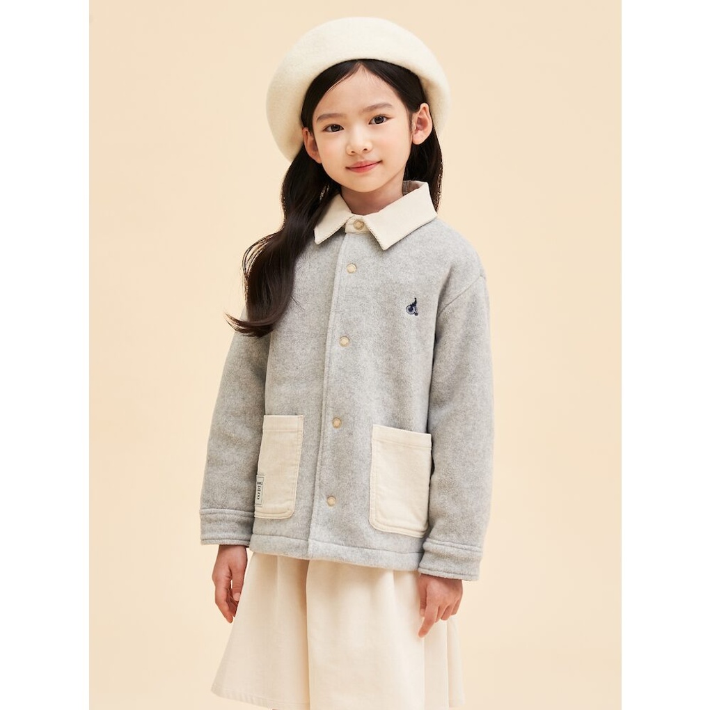 [BEANPOLE KIDS] 플리스 클래식 재킷 그레이 (BI3841U043)- KIDIKIDI
