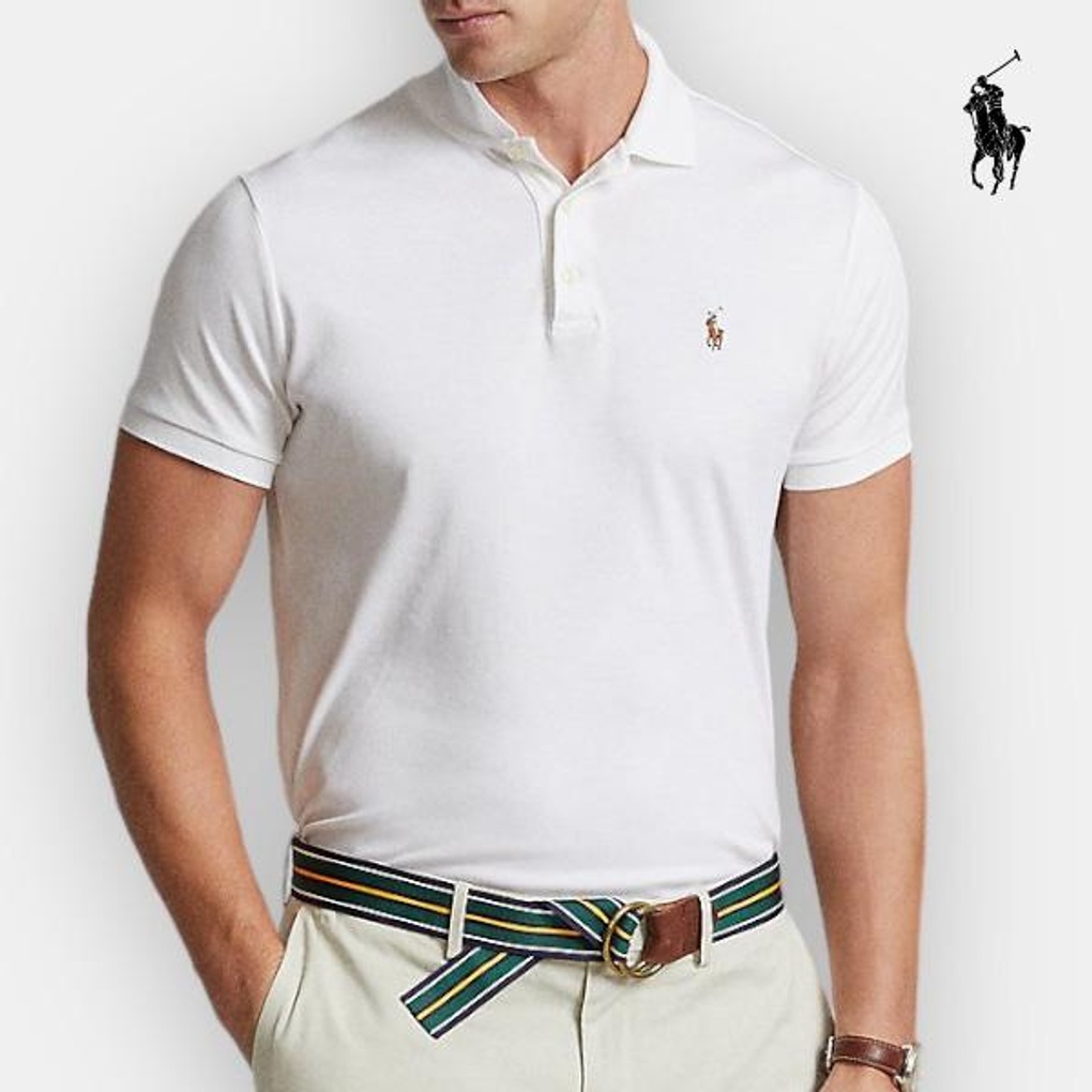 폴로랄프로렌 포니 자수 슬림핏 남자 반팔 카라 티셔츠 710782592-008- 이랜드몰
