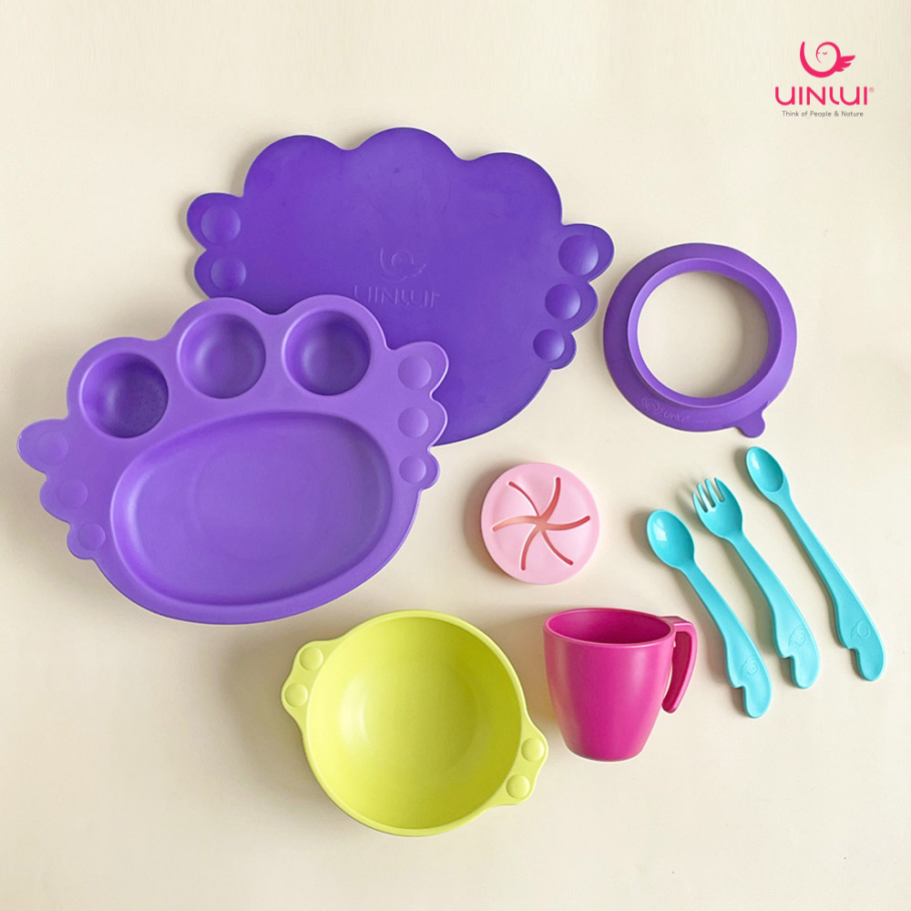 [유이앤루이] 흡착 아기천사식판 기프트박스_라일락- KIDIKIDI