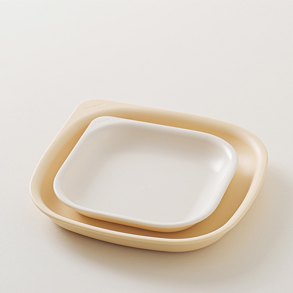 탁가온 네모 에코젠 유아 데일리접시(S+L) 세트- KIDIKIDI