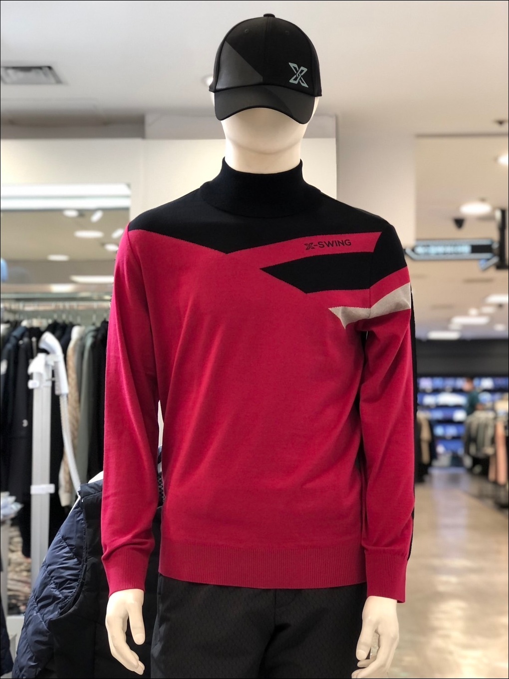 JDX남성가을 져지 믹스 하이넥 배색 풀오버 스웨터(X1SPU3331) DP- 이랜드몰