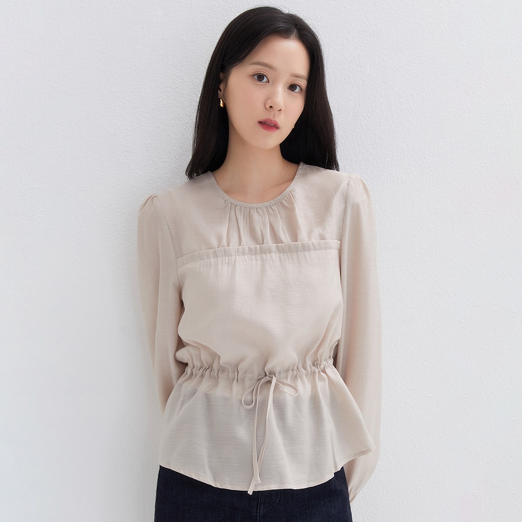 셔링넥 허리끈 블라우스(2colors)_RMBLD49RT2- 이랜드몰