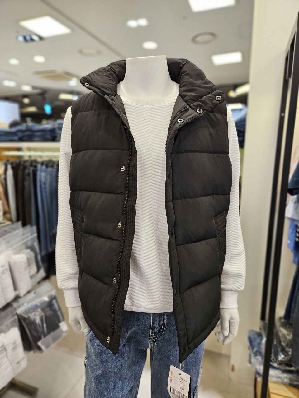 뱅뱅 남녀공용 하이넥 덕다운 패딩조끼NEJ700송파점- 이랜드몰
