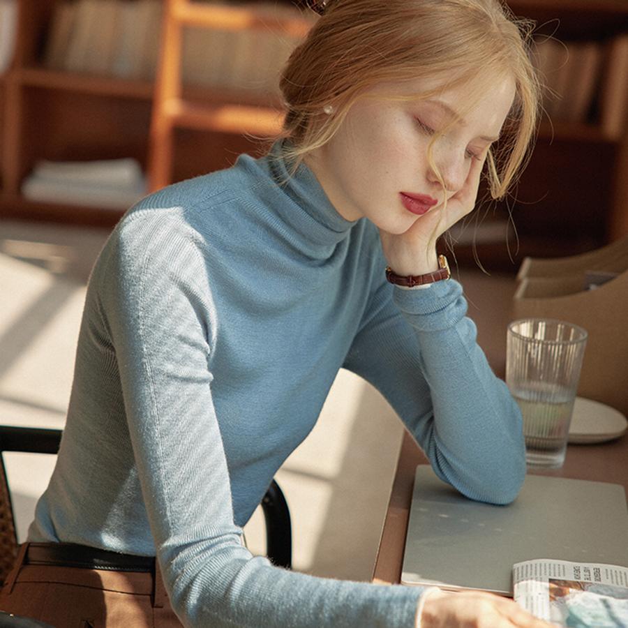 Amber Seam-Free Turtleneck Knitted Top_ 4 colors- 이랜드몰