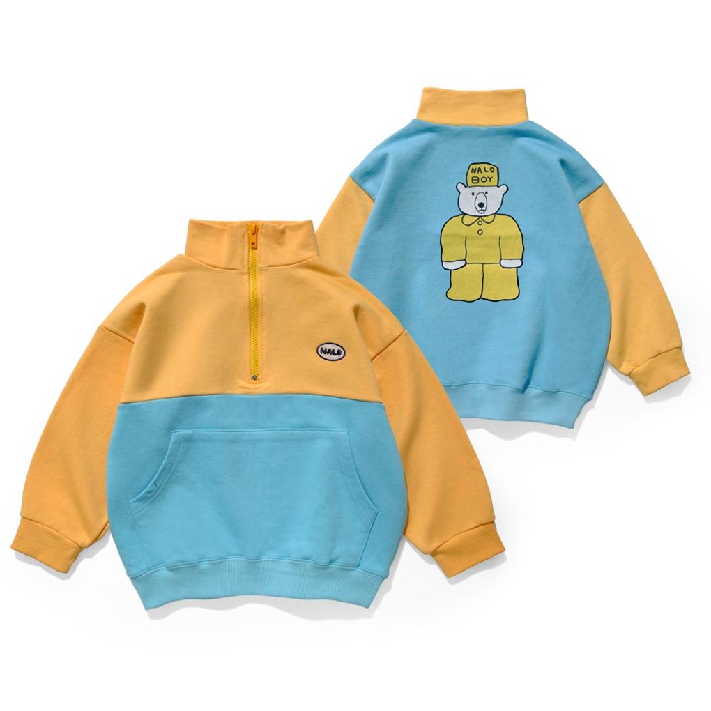 리틀베어 하프집업 맨투맨- KIDIKIDI