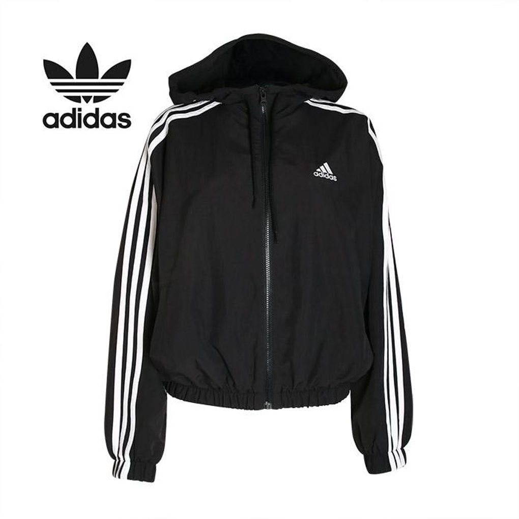 아디다스 우먼스 3S 우븐 윈드브레이커 블랙 (HT3399)- 이랜드몰