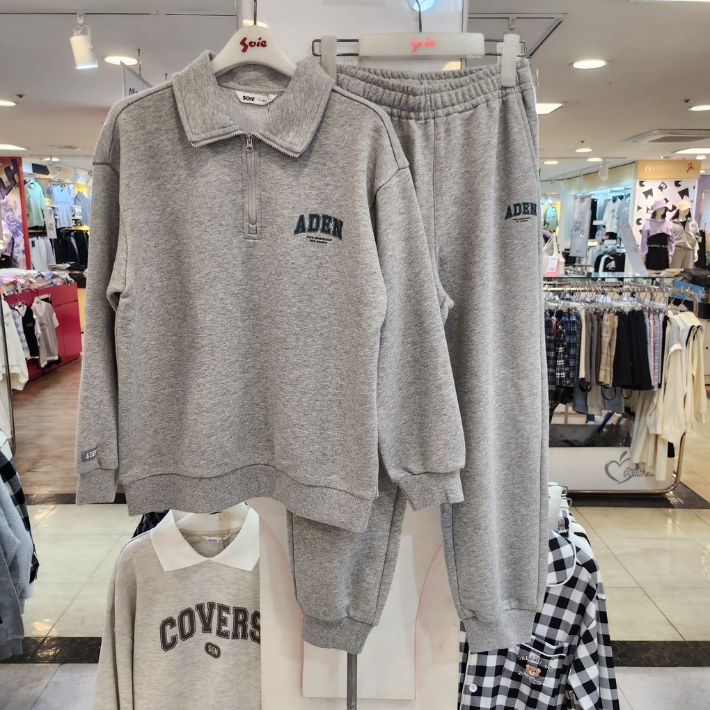 FW신상 23W07310732_아노락 카라 맨투맨 셋업티(조거바지) 상하복 사이즈커요- 이랜드몰