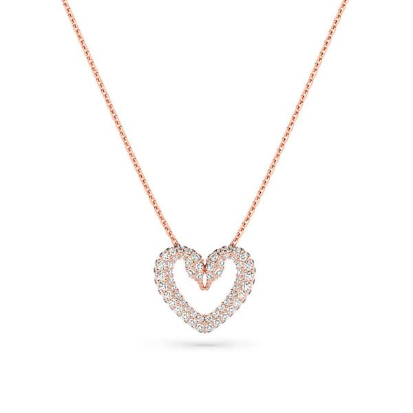 스와로브스키 Una 스완 하트 목걸이 ROSE 5628657- 이랜드몰