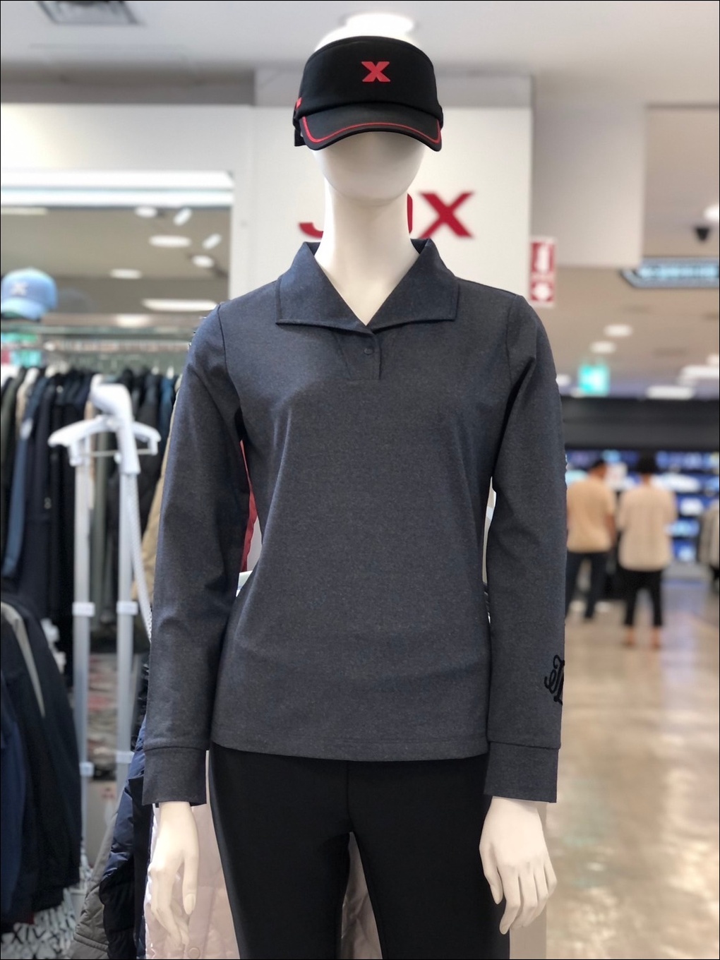 JDX 여성가을 멜란 피케 윙카라 변형에리 티셔츠(X2TLU7443) DN- 이랜드몰