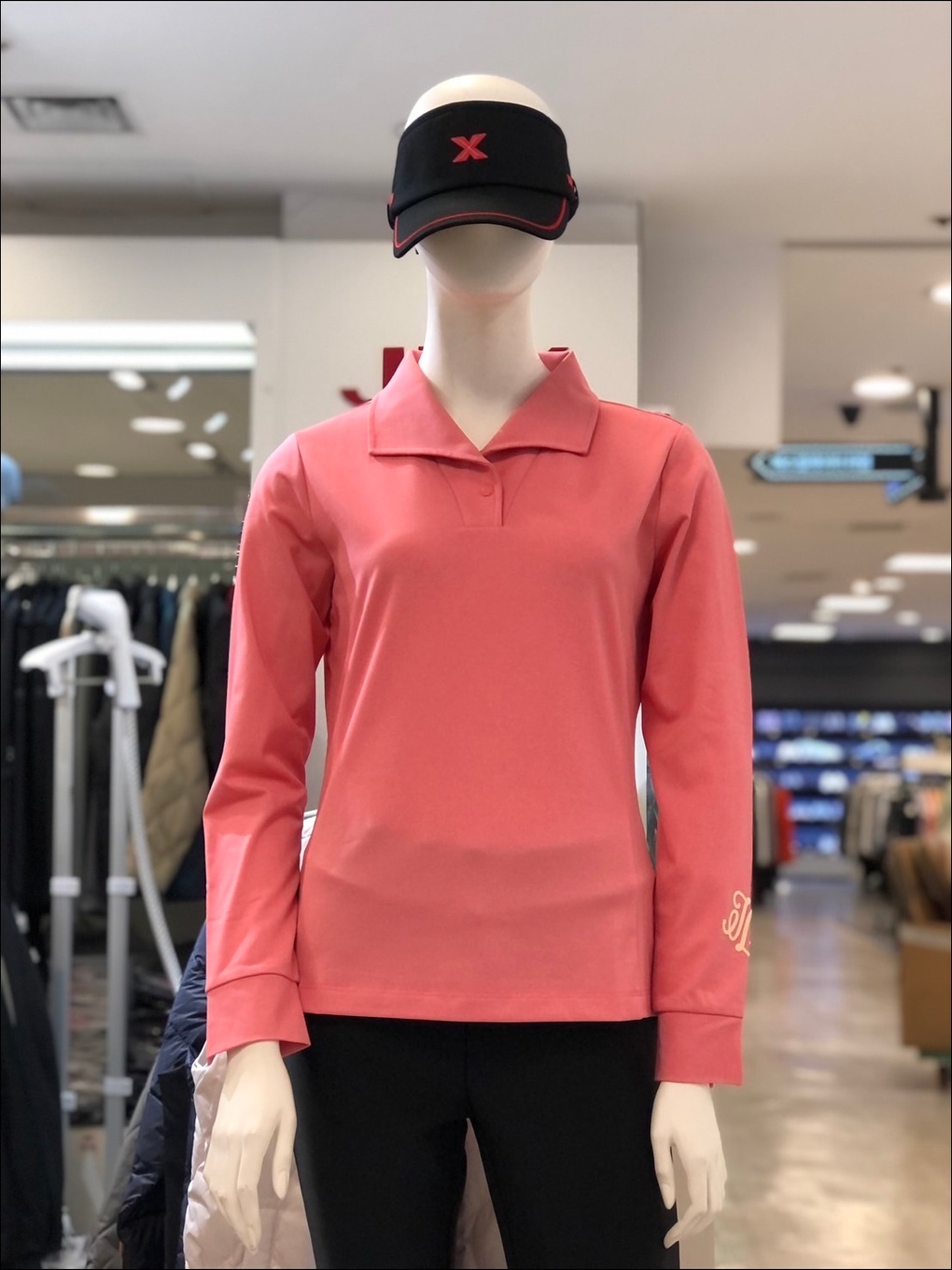 JDX 여성가을 멜란 피케 윙카라 변형에리 티셔츠(X2TLU7443) PI- 이랜드몰