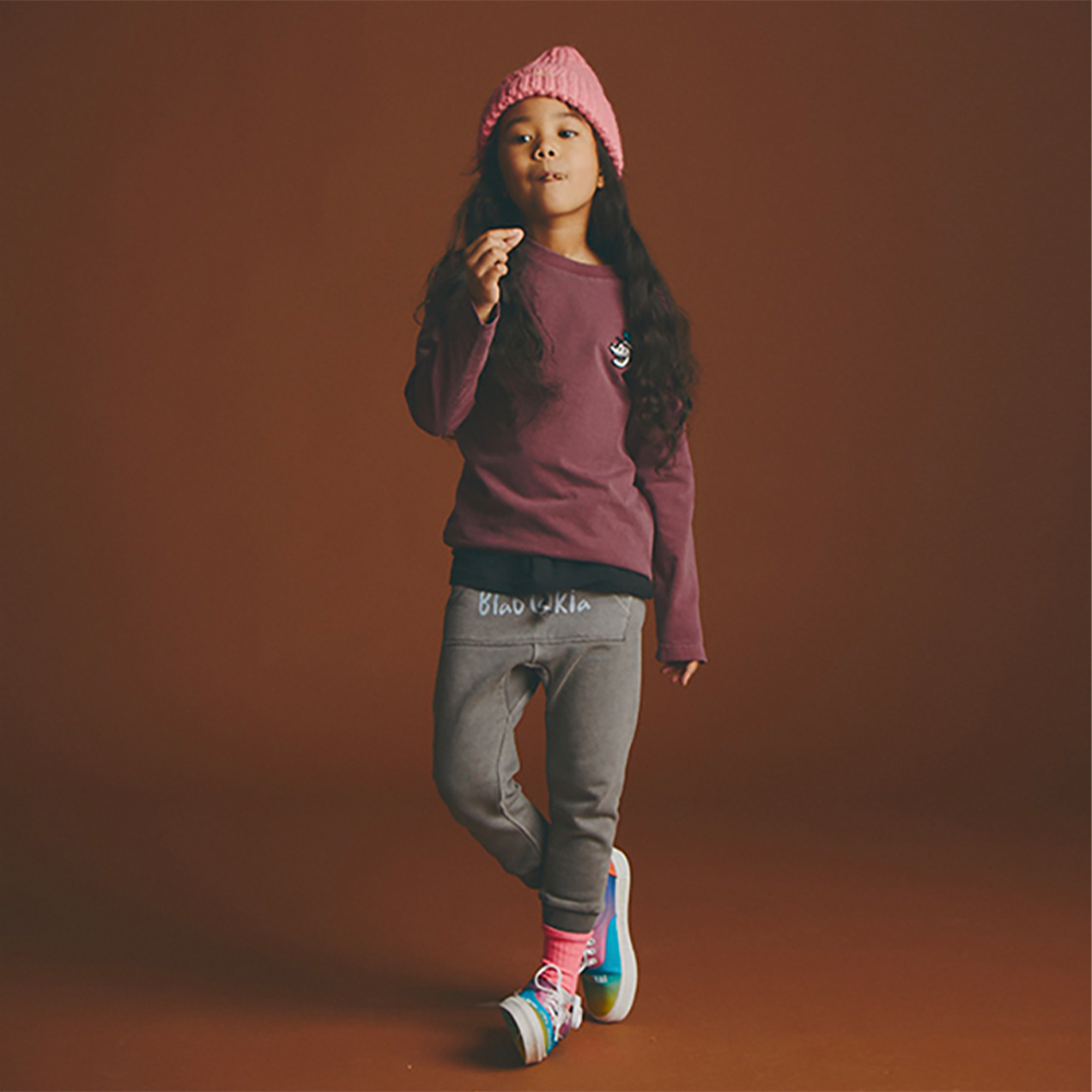 LOGO SWEAT PANTS_BLACK- KIDIKIDI