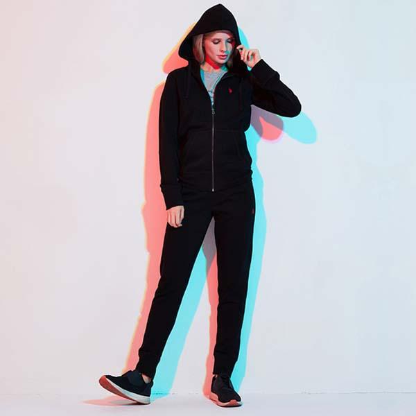 USPA 화이트라벨 여성 기모조거팬츠(블랙)_HWP19-PT401BK- 이랜드몰