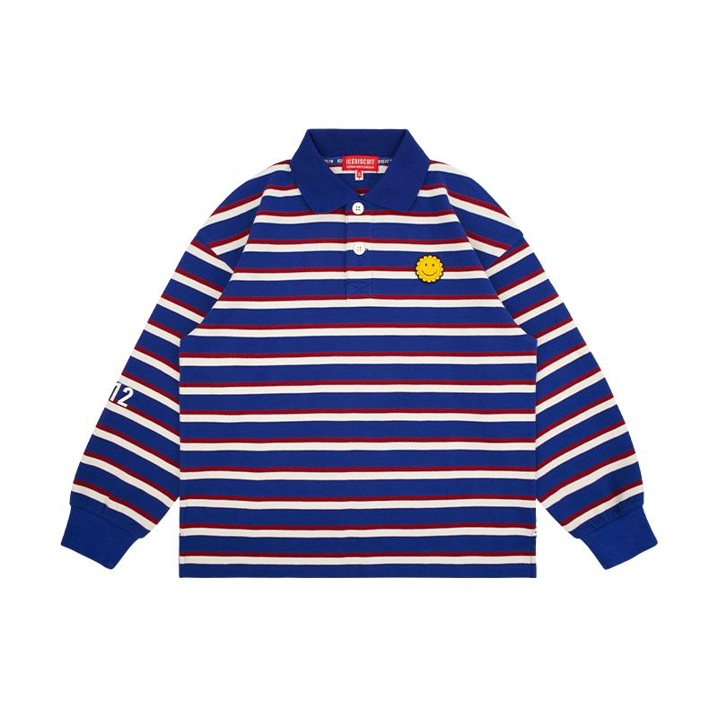 [아이스비스킷] [주니어]스트라이프피케칼라티셔츠_IB33TC532- KIDIKIDI