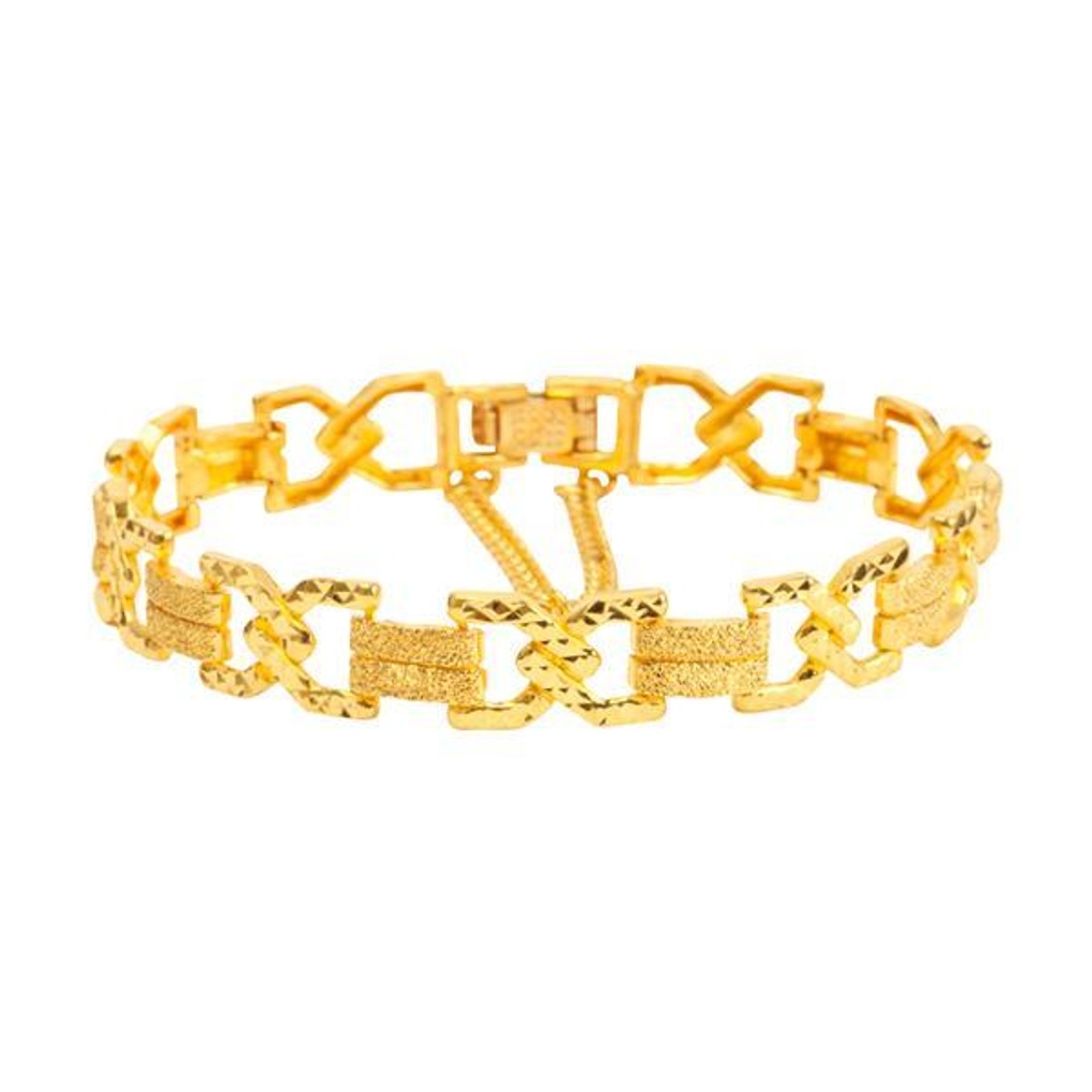 24K 순금 바스토 체인 금 팔찌 18.75g + 18K장식- 이랜드몰