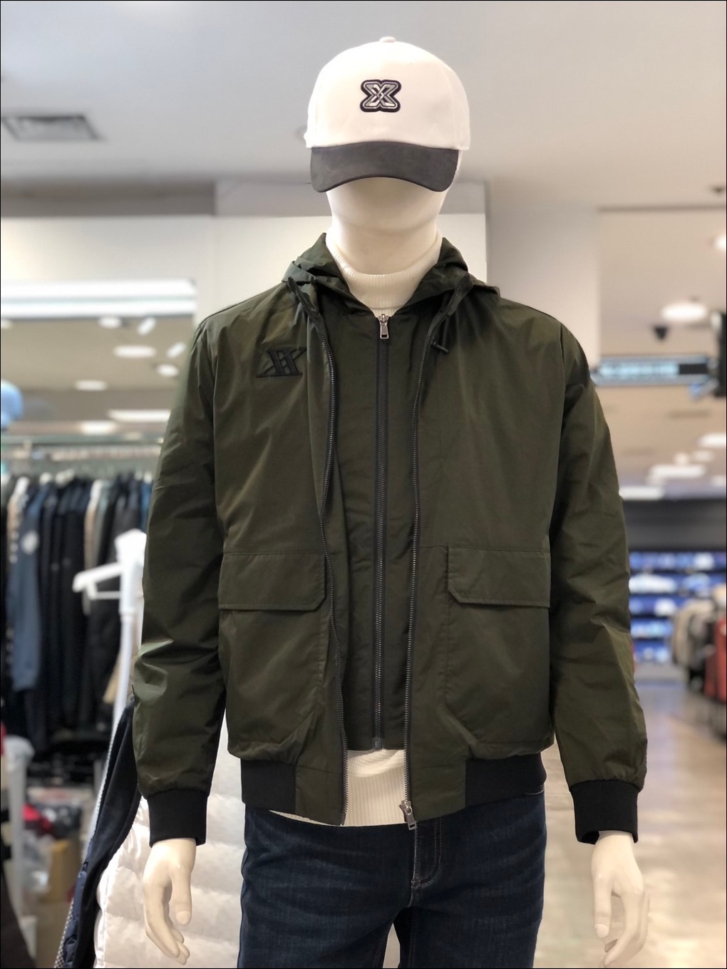 JDX 남성가을 패널후드 블루종 점퍼 (X2WJT3112) KH- 이랜드몰