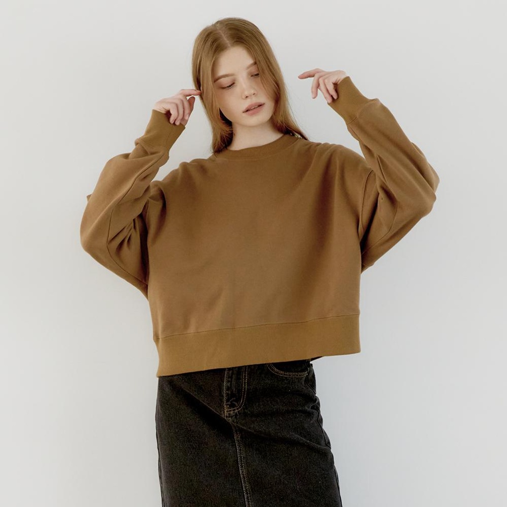 루즈핏 세미 크롭 맨투맨(MCG1-MT221)- 이랜드몰