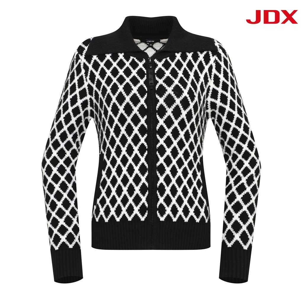 여성 JDX 23' F/W 아가일 조직 빅카라 가디건 X2SCU7312BK- 이랜드몰
