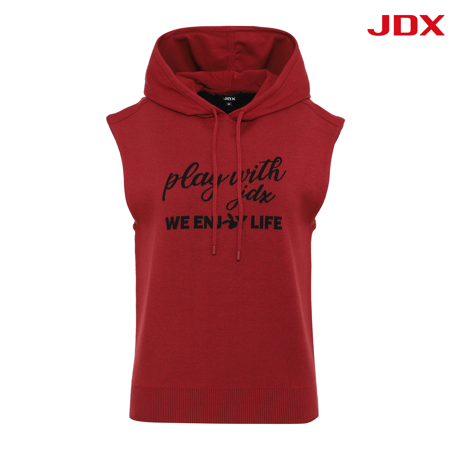 여성 JDX 23' F/W 레터링 포인트 후드 베스트 X2SVU7371BC- 이랜드몰