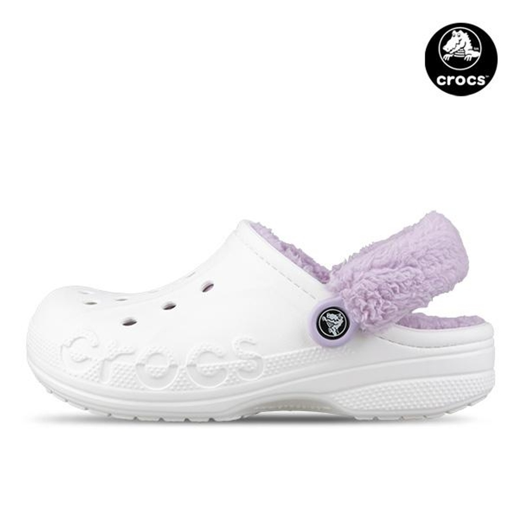 크록스 바야 라인드 퍼즈 스트랩 남자 여성 겨울 방한 털슬리퍼 206633-577- 이랜드몰