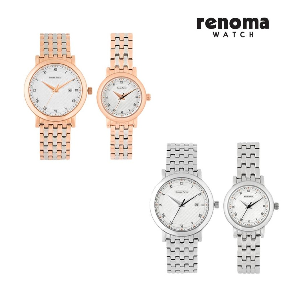 [RENOMA] 레노마 캘린더 커플 메탈시계 RE565 4종중 택1- 이랜드몰