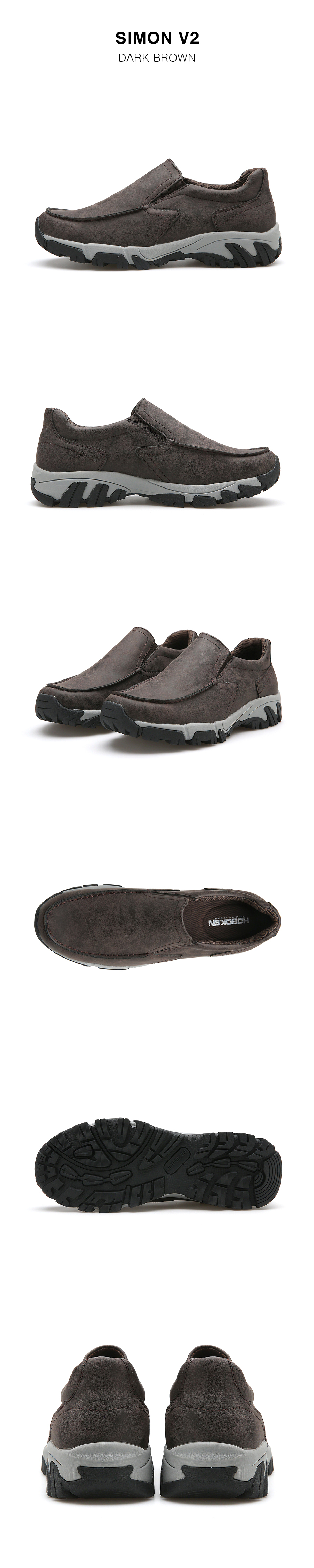 HOBOKEN 슬립온 시몬 V2 H2304 DARK BROWN- 이랜드몰