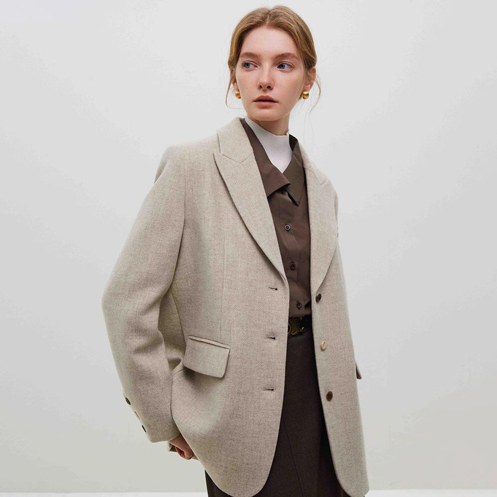 WD_Point button wool suit jacket- 이랜드몰