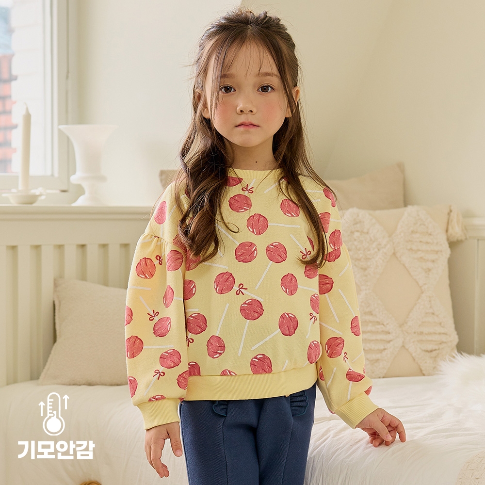 스윗캔디기모맨투맨(옐로우)- KIDIKIDI