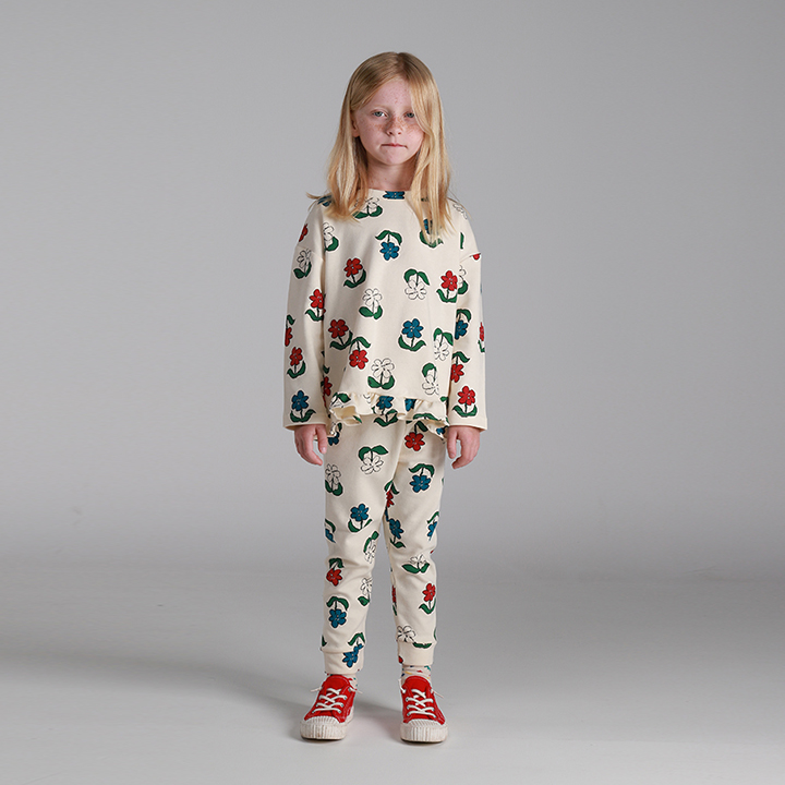 [SET] Ivory Flower Frill One Mile- KIDIKIDI