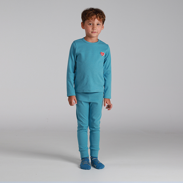 [SET] Blue BB Heart Homewear- KIDIKIDI