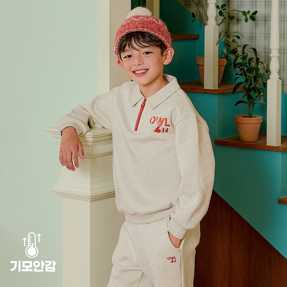 반집업스웻기모상하복(오트밀)- KIDIKIDI