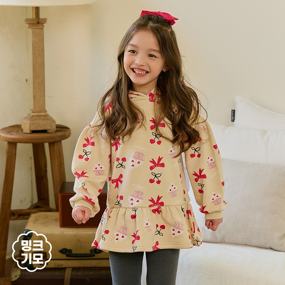 큐티후디융기모맨투맨(베이지)- KIDIKIDI