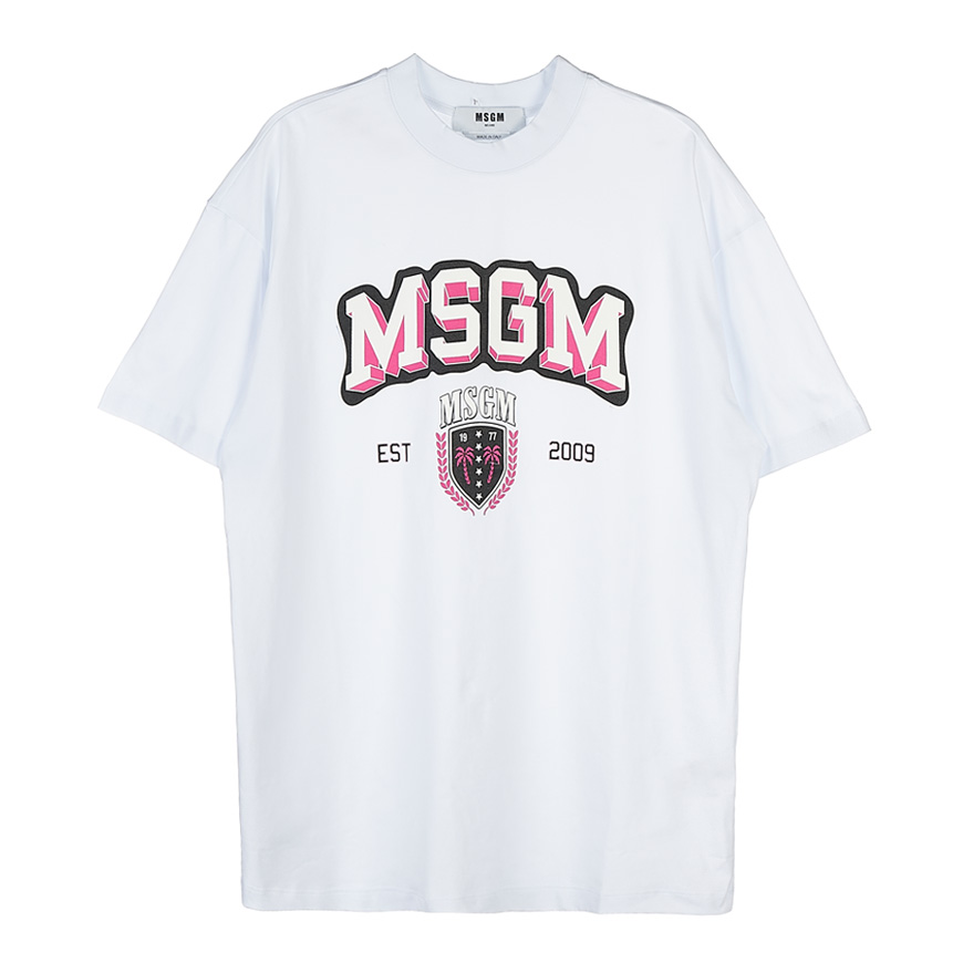 [MSGM] 로고 프린트 코튼 티셔츠 3440MM184 237002 01 /1- 이랜드몰
