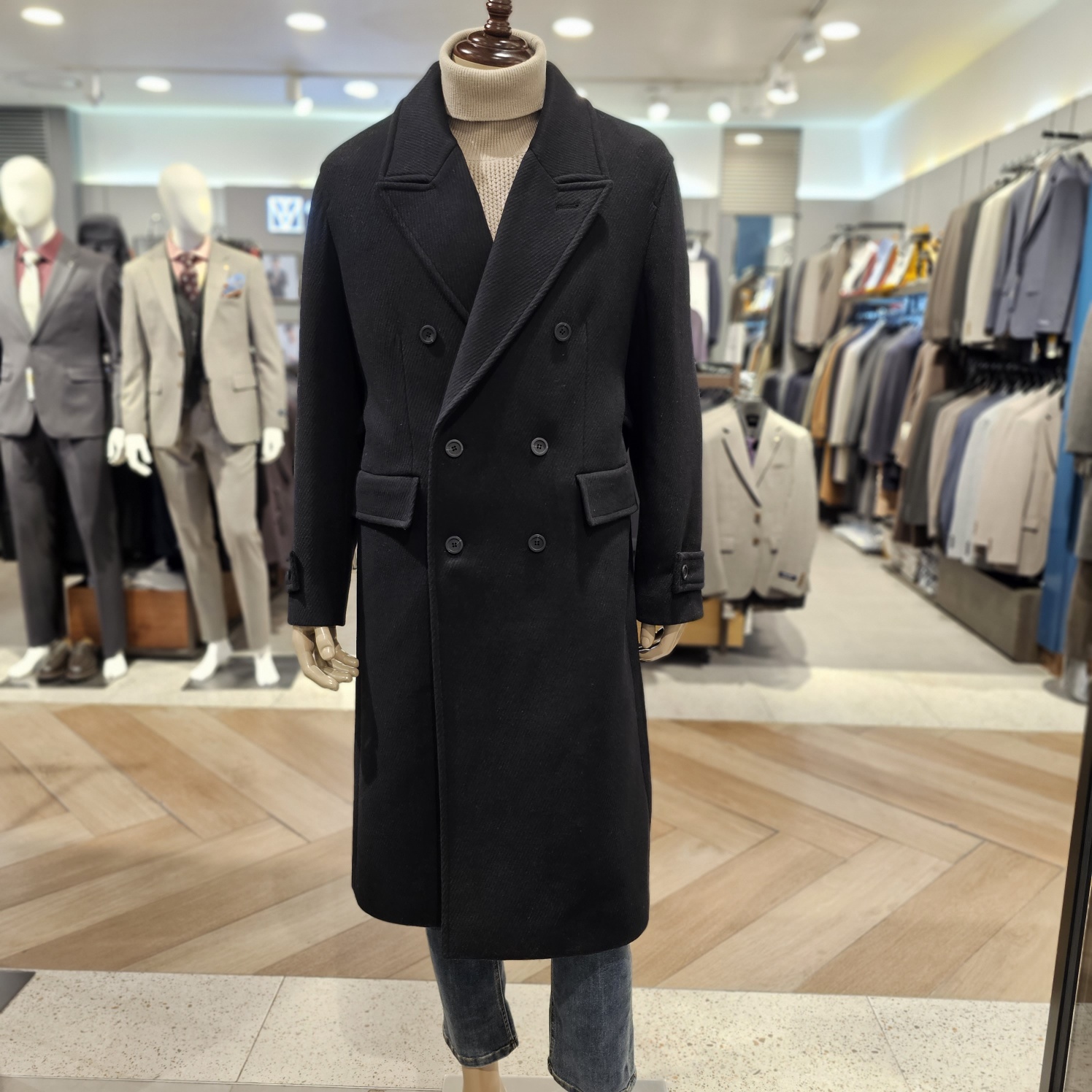 STCO NC15 더블 오버핏 코트 블랙 (OVER) SCTUD73OSB- 이랜드몰