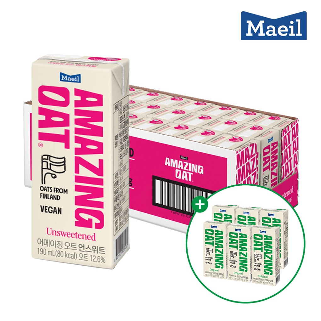 매일 어메이징 오트 언스위트 190ml 24팩 + 오리지널 6입 증정 (한정수량)- 이랜드몰
