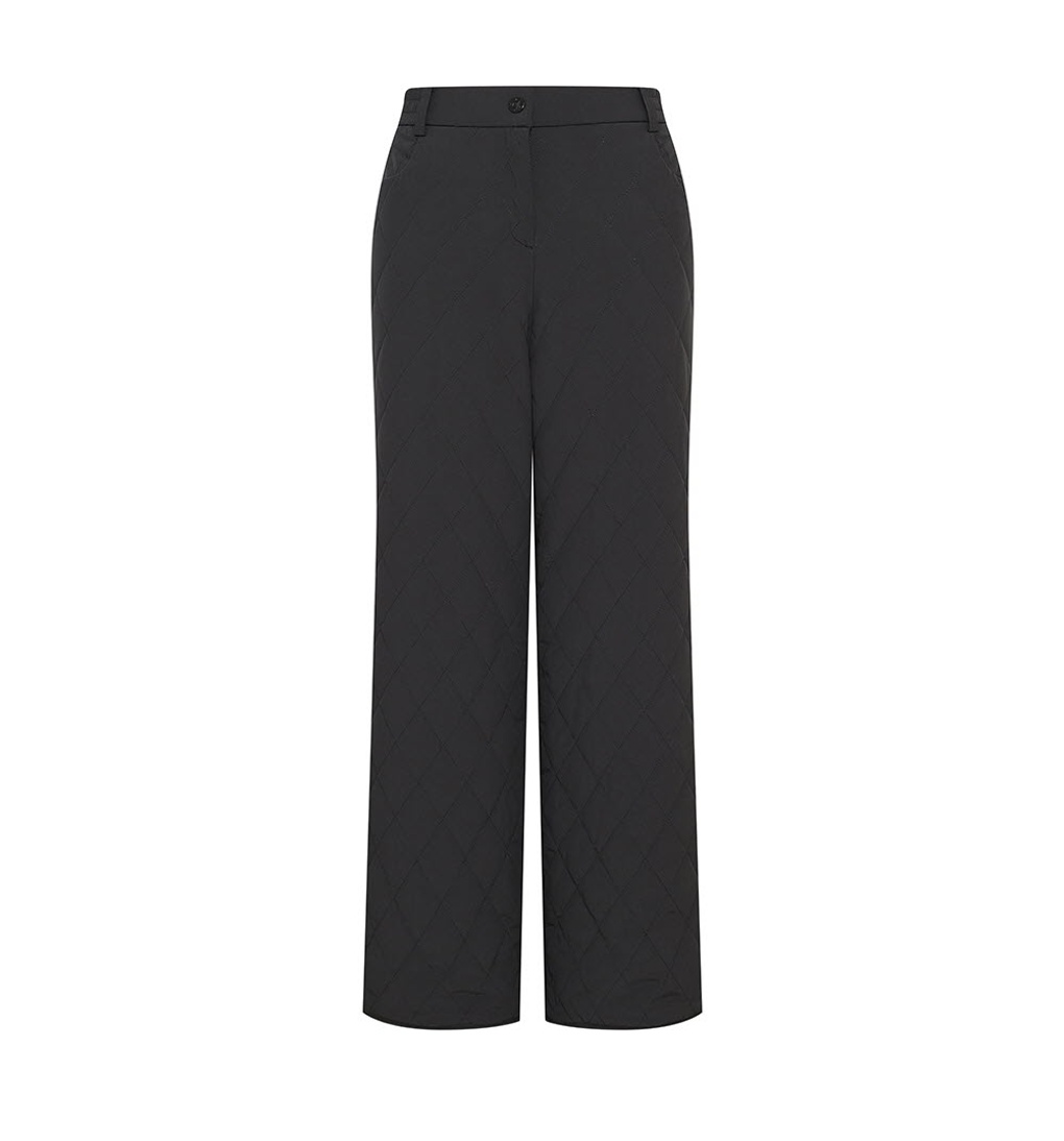 여성 JDX 23' F/W 트랜디 다이아 퀼팅 와이드 패팅 팬츠 X2PTU8719BK- 이랜드몰