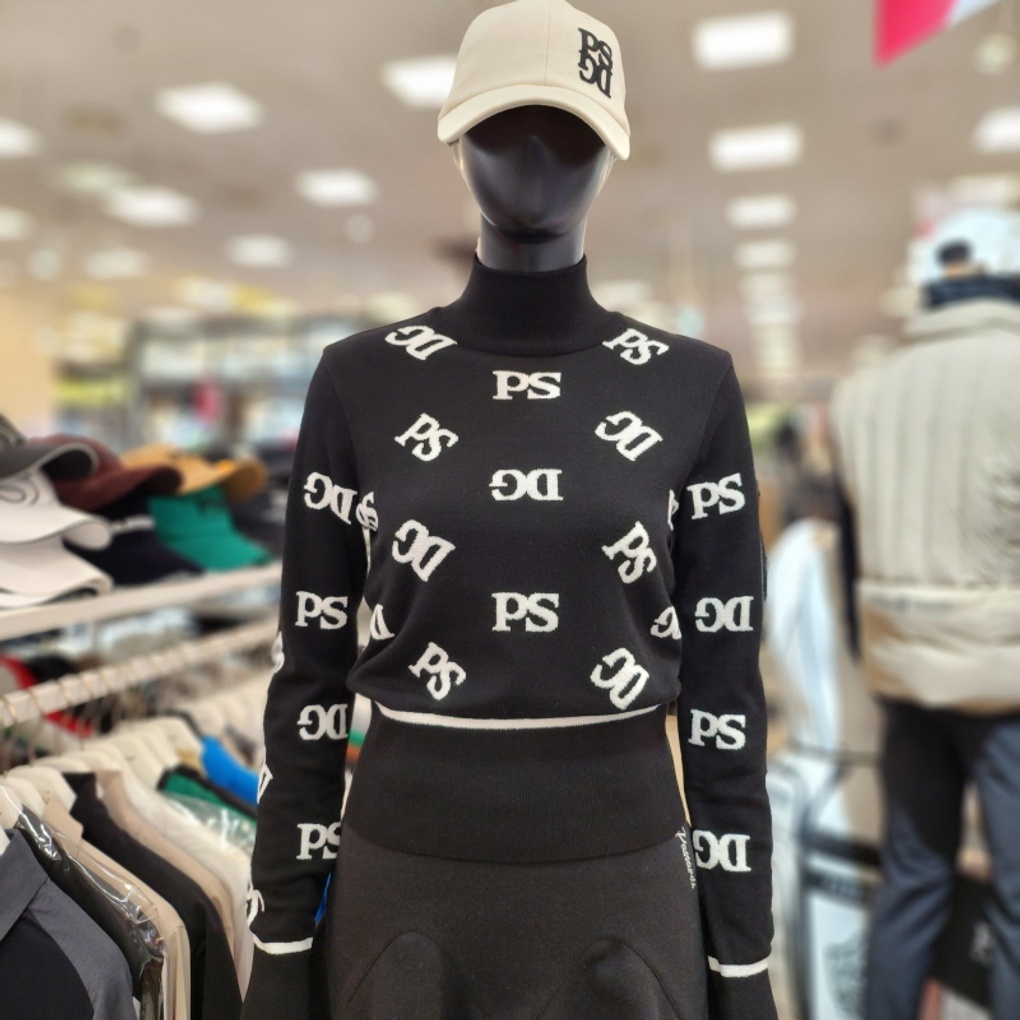 파사디골프 여성 부드럽고 따뜻한 로고JQD 풀오버 반목 니트 P23FKP311MBK- 이랜드몰