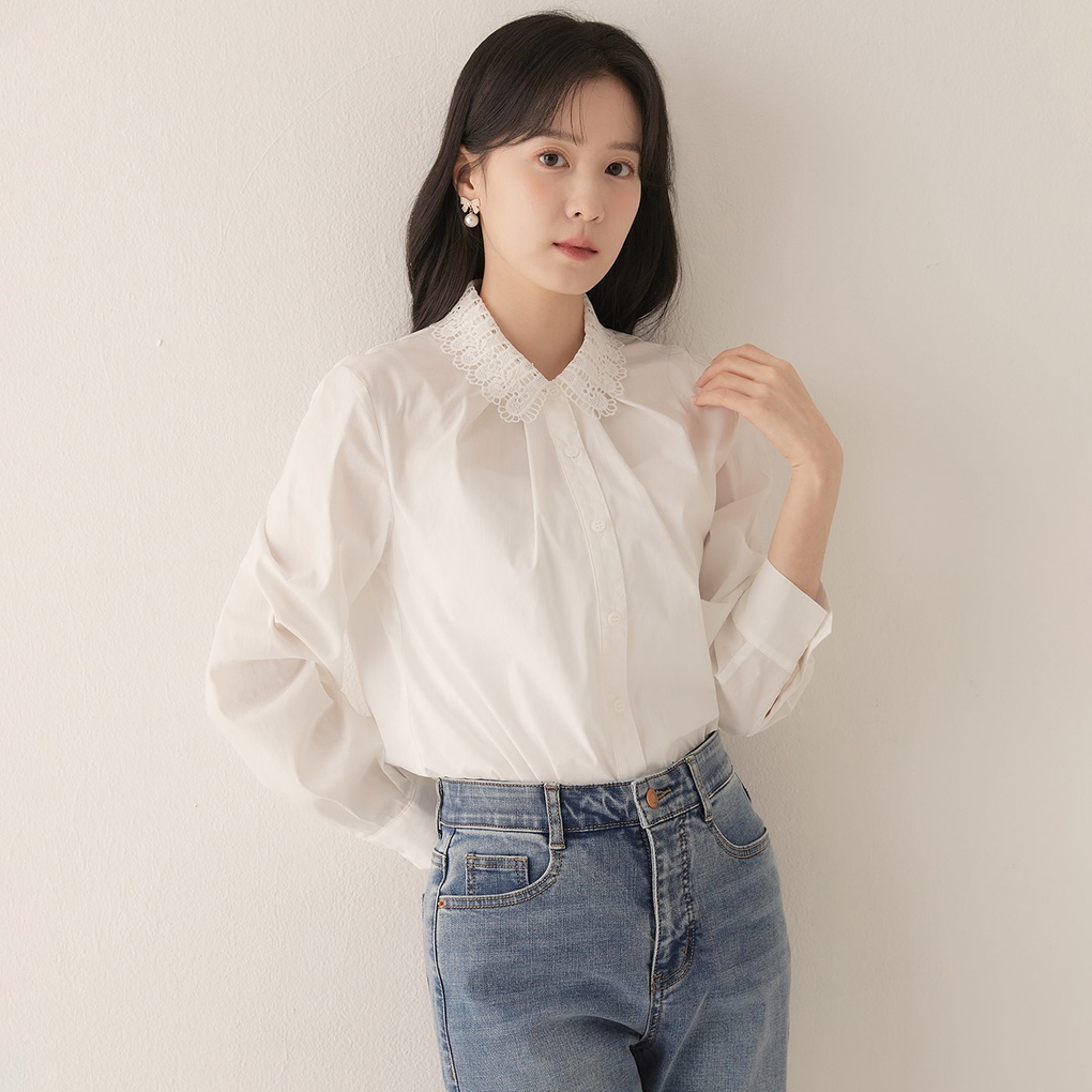 레이스 카라 셔츠(1color)_RMYWE12R12- 이랜드몰
