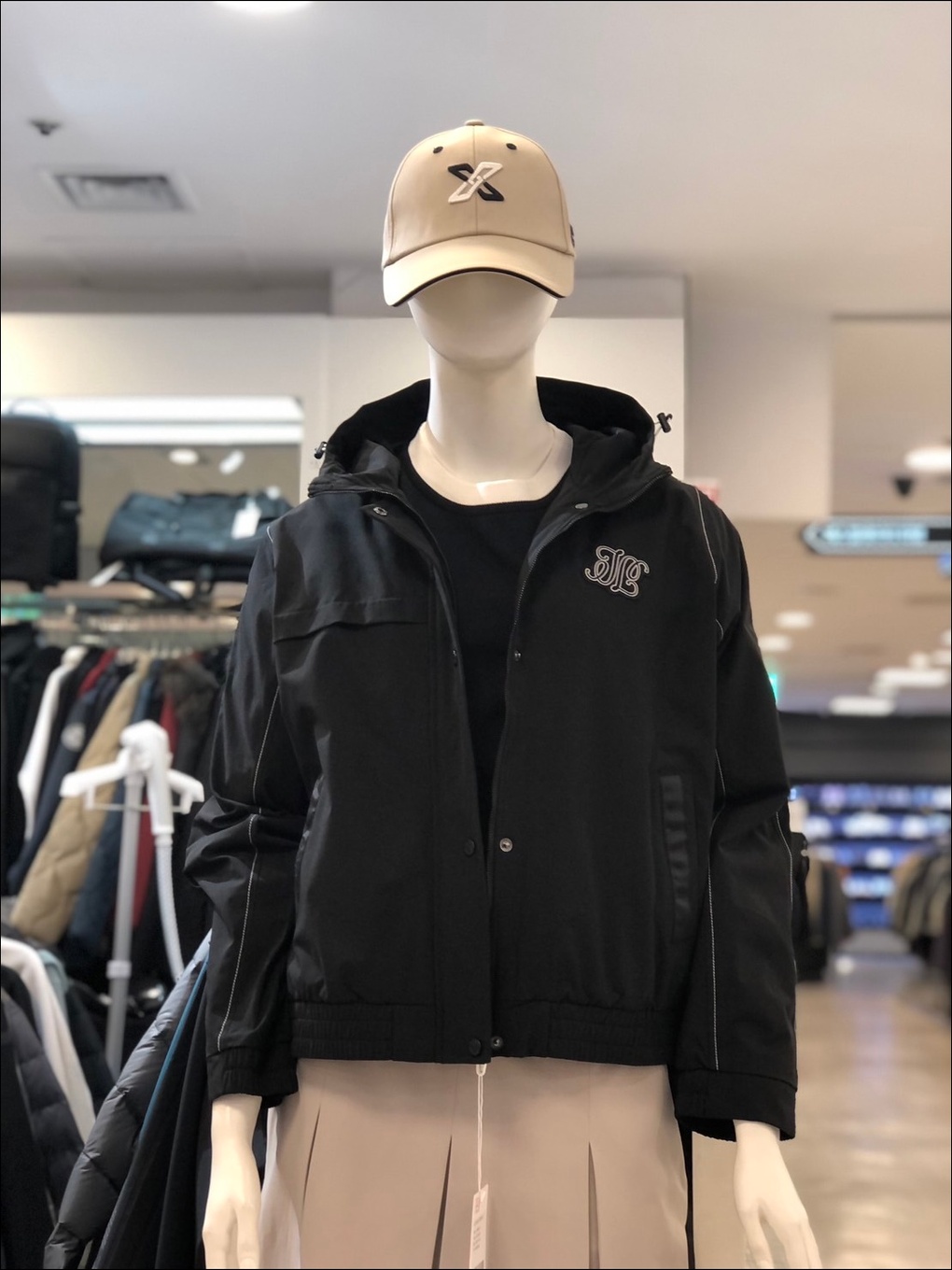 JDX 여성봄 밑단 플레어 안감형 점퍼(X2WJV5112) BK- 이랜드몰