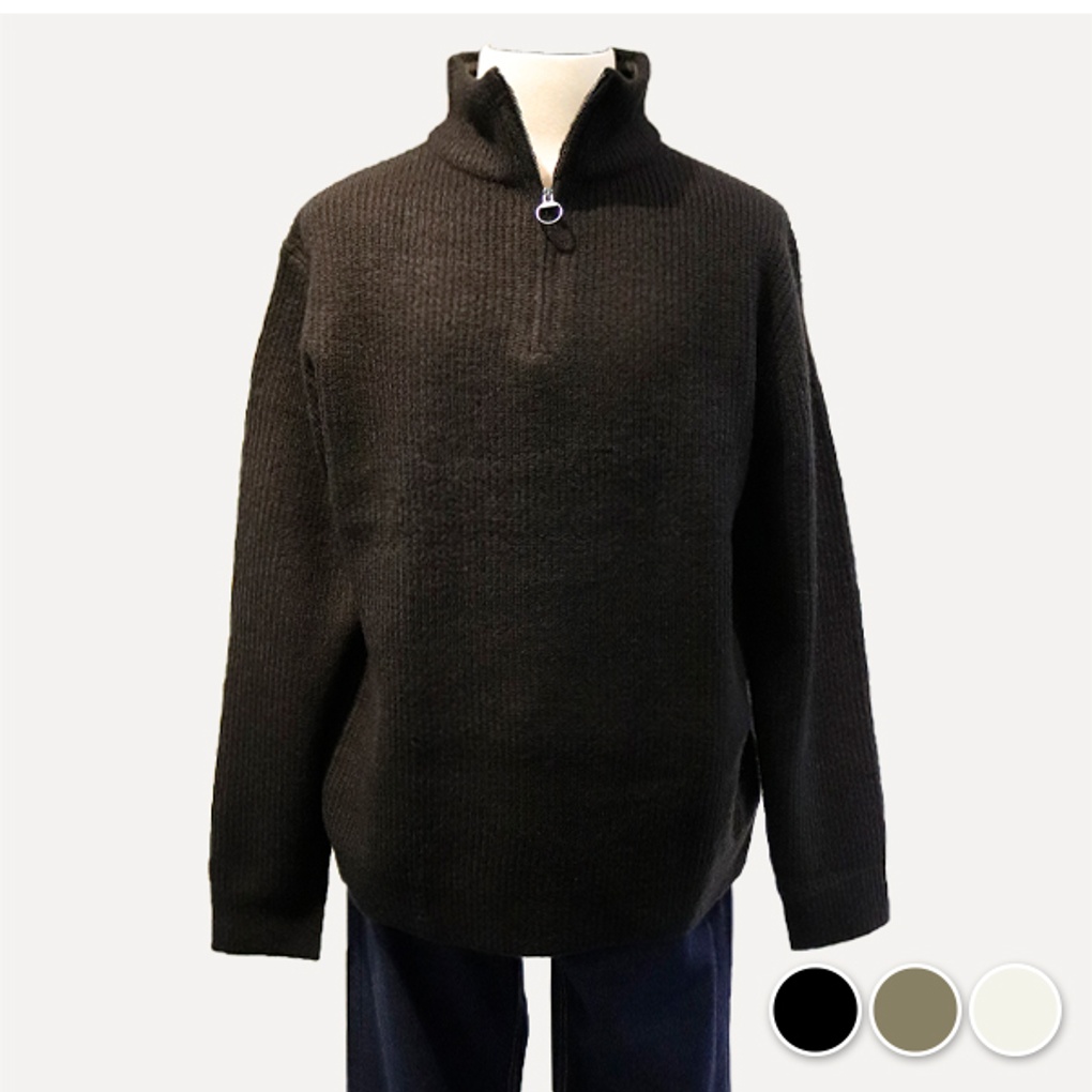 지오지아 22FW 캐시미어 블렌드 반집업 풀오버 니트 AAC4EU3105- 이랜드몰