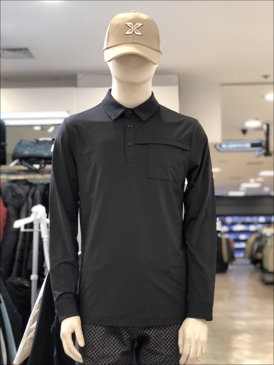 JDX 남성봄 커프스 패턴 포인트 솔리드 티셔츠(X2TLV1443) CH- 이랜드몰